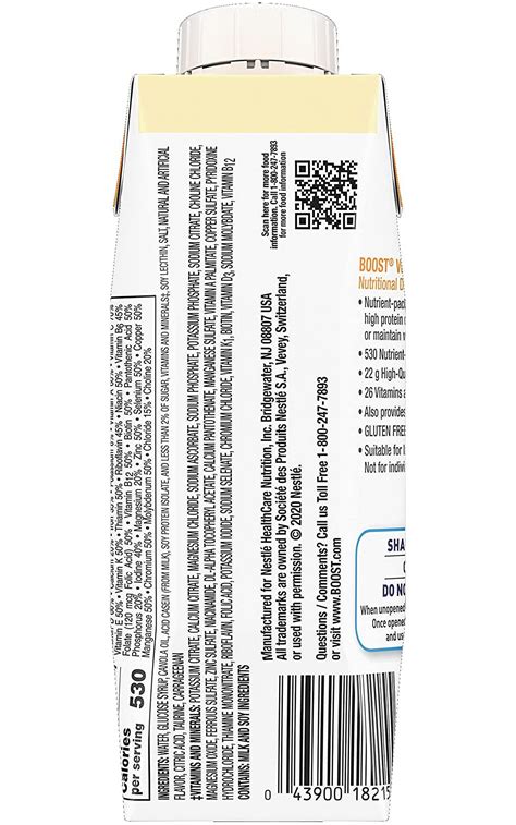 Boost Very High Calorie Vanilla Nutritional Drink Ready To Use 8 Oz