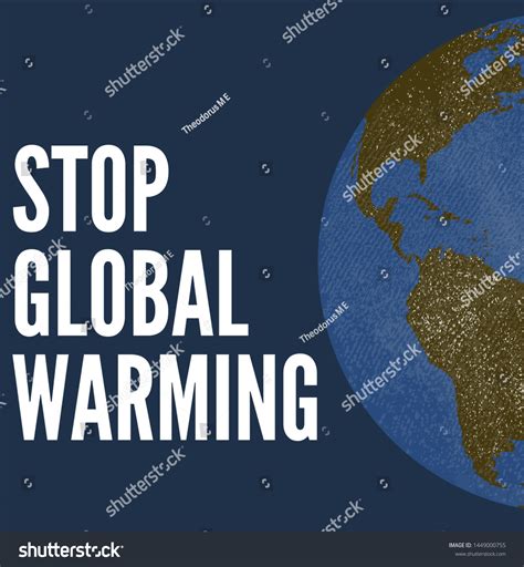 Stop Global Warming Poster Design Ilustrações Stock 1449000755