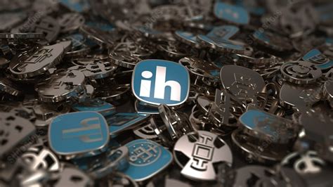 免費最重要的社交網路徽章環繞3d建模linkedin徽章ppt背景下載 Slidesdocs