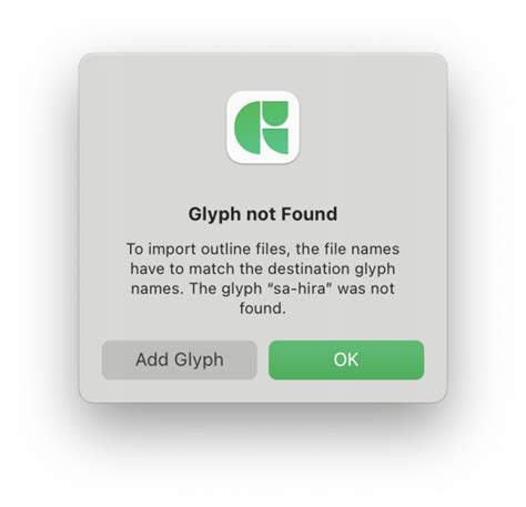 Importing Font Data Glyphs Handbook