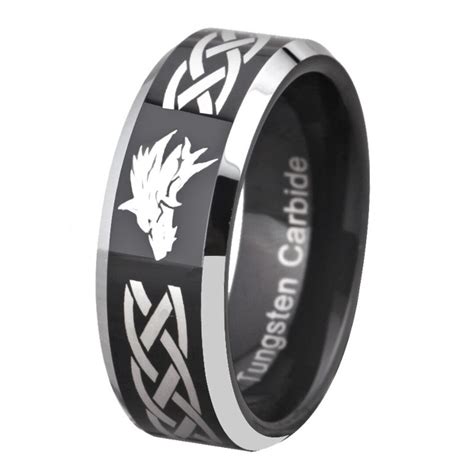 Black Legend Of Zelda Tungsten Ring Men Women Couple Promise Engagement