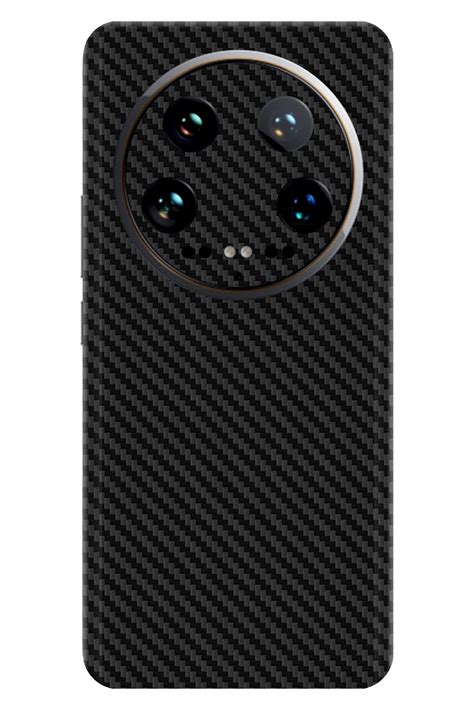 Xiaomi 14 Ultra Kaplama Siyah Karbon Fiber Tarz Ve Koruma PapsCover