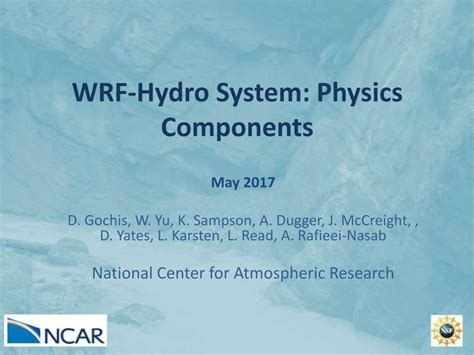 Pdf Wrf Hydro System Physics Components · Wrf Hydro