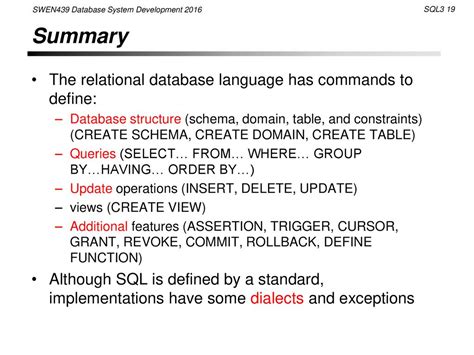 SQL Advanced Options Updates And Views Lecturer Dr Pavle Mogin Ppt