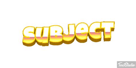 Subject Word Animated  Logo Designs