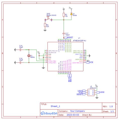 Schemat Atmega328p Z Wyjściem Pod Programator Usbasp Zupełnie Zieloni