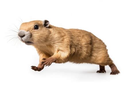 Premium Ai Image Galloping Gopher In Brown Color Running Isolated On