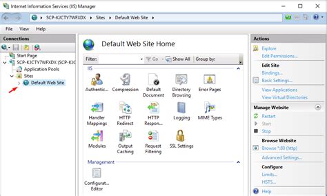 How To Configure Default Site In IIS Server GreenCloud Documentation