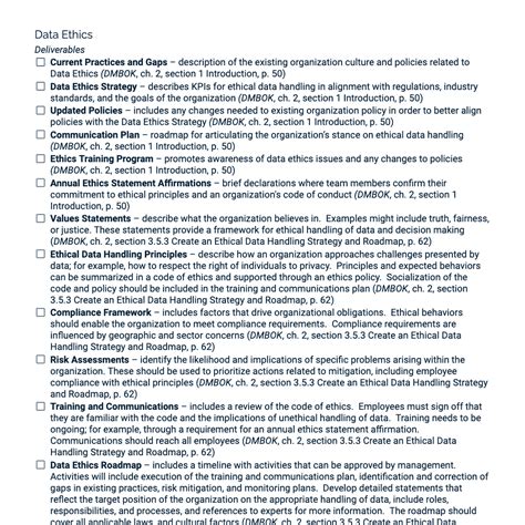 Data Strategy Document Checklist