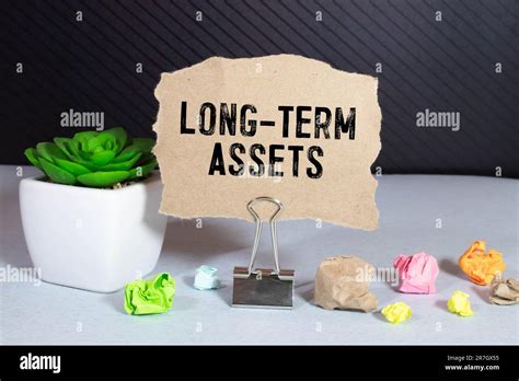 Long Term Assets Text Label In The Document On The Planning Folder