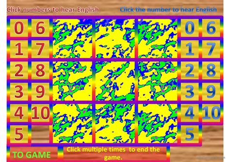 Numbers 0 To 10 Tic Toe Match Th… English Esl Powerpoints