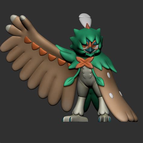 Archivo Stl Decidueye Pokemon 🐉・diseño Para Descargar Y Imprimir En 3d