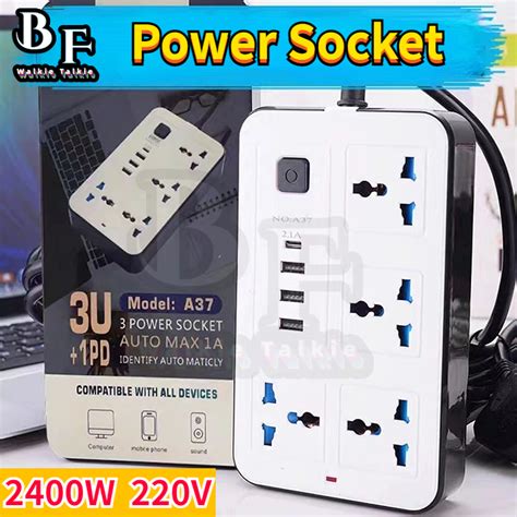 2400w Power Socket With Usb Multifunctional British Standard Expansion Multi Socket Surge