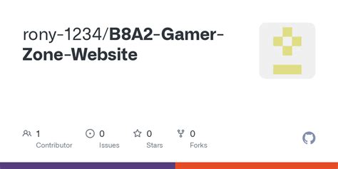 GitHub Rony 1234 B8A2 Gamer Zone Website