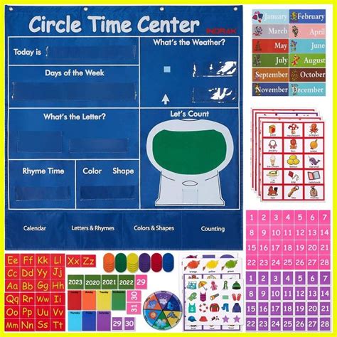 Circle Time Center Classroom Pocket Chart Educational Chart Teaching