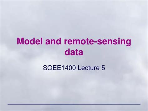Ppt Model And Remote Sensing Data Powerpoint Presentation Free