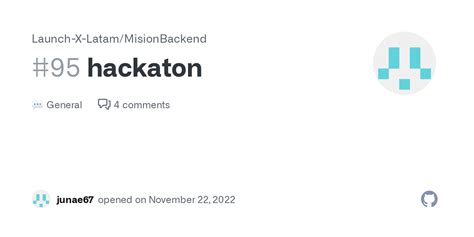 Hackaton · Launch X Latam Misionbackend · Discussion 95 · Github