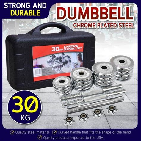 Bg York Fitness Portable Chrome Dumbbell Set Chrome Plated Steel