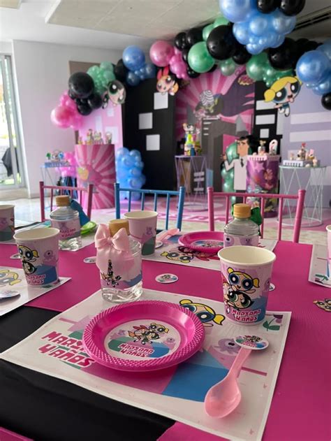 Chicas Superpoderosas Infantiles Mesa Niños Personalizados Fiesta