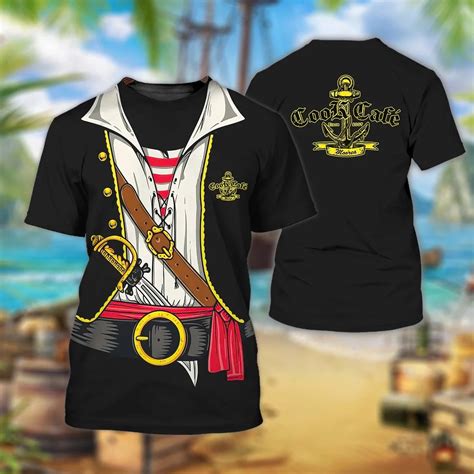 Namashops 3d Shirt Cook Cafe Chef Shirt Black Cook Cafe Shirt For