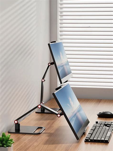 Portable Monitor Desk Holder Metal Stand 16 Inch Universal Expandable