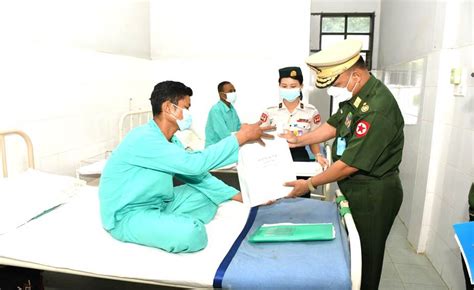 တပ်မတော်ဆေးရုံများ၌ တက်ရောက်ဆေးကုသမှုခံယူနေသူများအား ကြည့်ရှုအားပေး Myawady Webportal