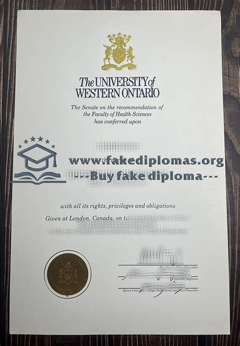 Where To Buy University Of Western Ontario Fake Diploma