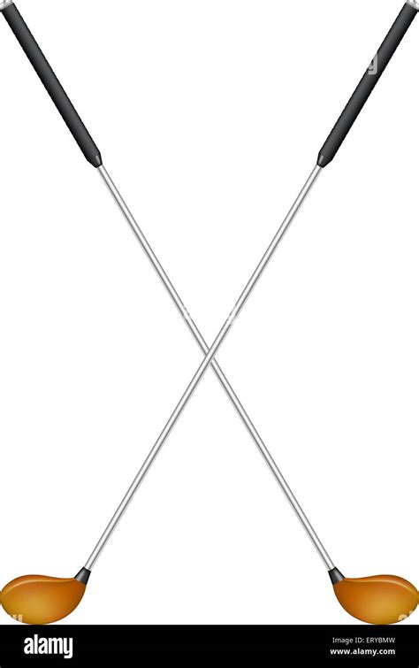 Crossed Golf Clubs In Retro Design Stock Vector Image And Art Alamy
