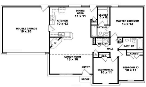 1 Story 3 Bedroom 2 Bath House Plans Tips And Ideas For Creating Your