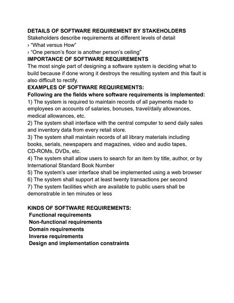 Solution Software Requirement Engineering Notes Studypool