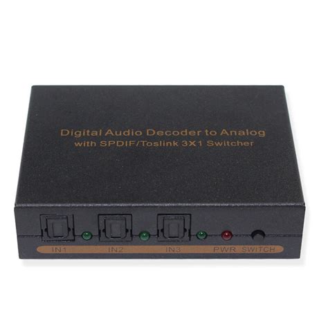 Digital O Decoder To Analog 3 Port Optical SPDIF T Grandado