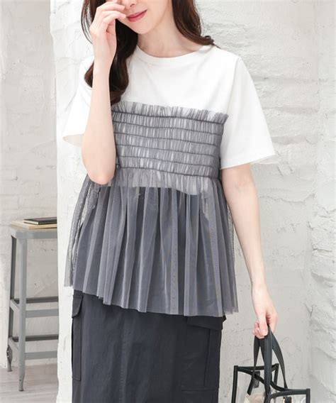 Honeys（ハニーズ）の「ビスチェ風チュールシアートップス（tシャツカットソー）」 Wear