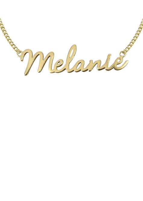 14k Ladies Script Name Plate Necklace Appx 61 Grams Frostnyc