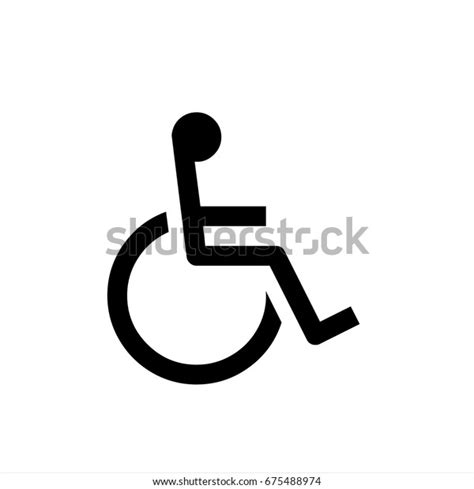 Disabled Icon Trendy Flat Style Isolated Stock Vector Royalty Free