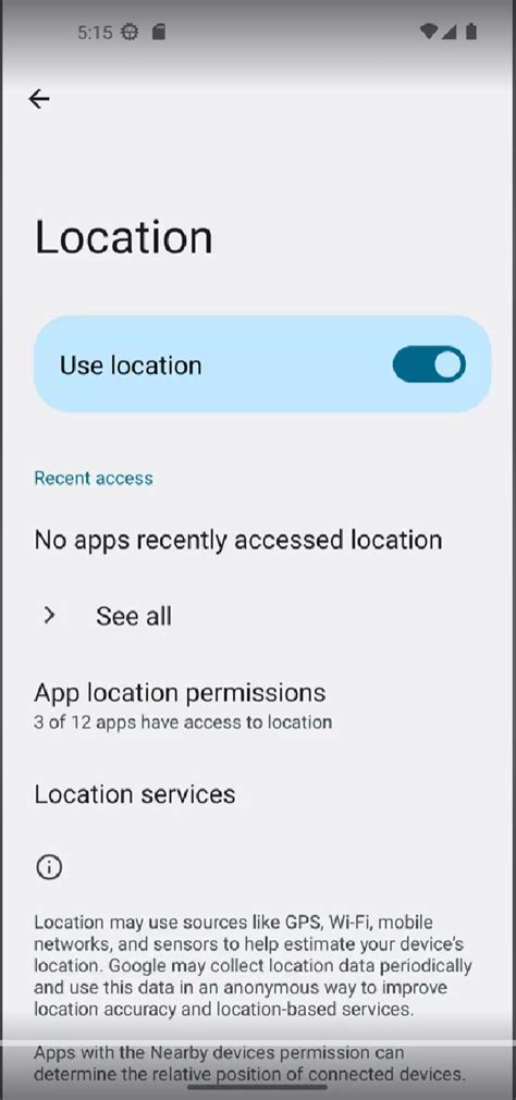 calling to appsettings openappsettings type appsettingstype location