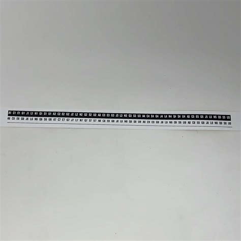 Seeburg 201 Record Rack Letternumber Strip Label Victory Glass