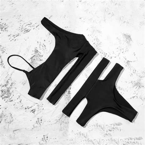 Maillot De Bainztvitality Solide Sexy Bikinis Taille Haute Bikini 2021