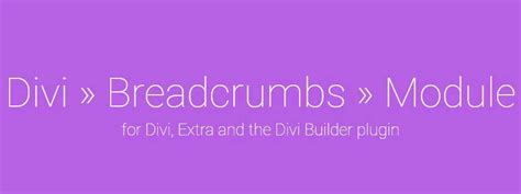 Divi Breadcrumbs Module