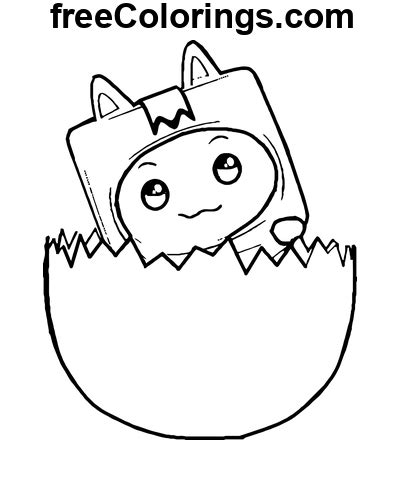 LankyBox Cute Foxy Free Printable Coloring Pages