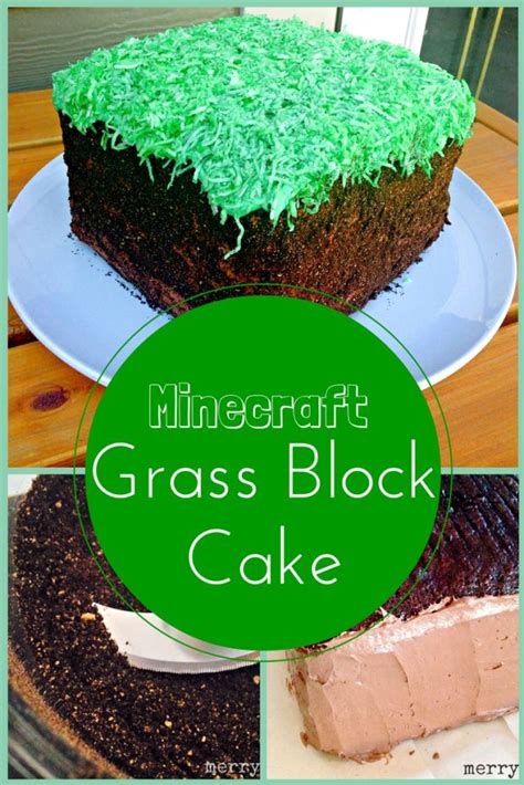 Easy Minecraft Grass Block Cake Tutorial