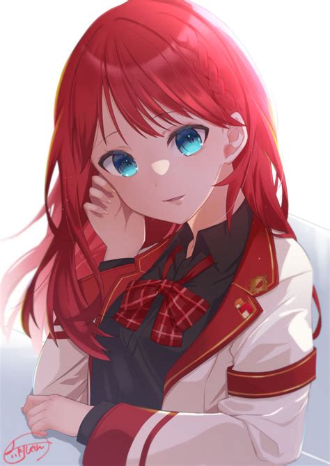 Safebooru 1girl Armband Asahina Akane Nijisanji Backlighting Blue