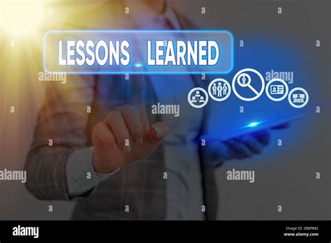 Conceptual Hand Writing Showing Lessons Learned Concept Meaning The