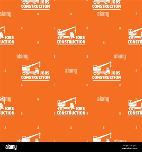 Construction Job Pattern Vector Orange Stock Vector Image And Art Alamy