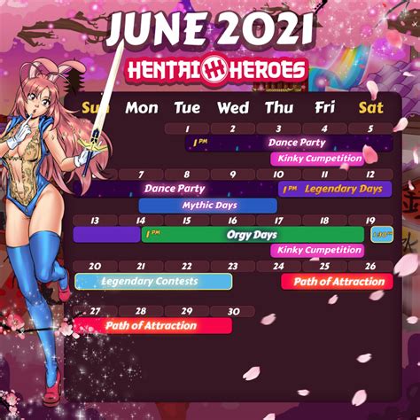 Calendar June 2021 Announcements Hentai Heroes