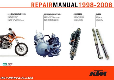 1998 2008 Ktm 60sx 65sx 65xc Repair Manuals On Cd Rom