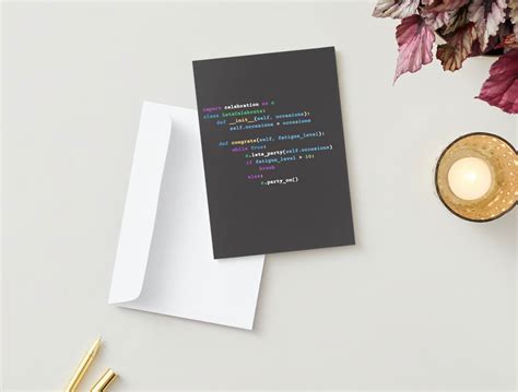 Tech Themed All Occasion Celebration Card For Coders Programmers And Engineers Etsy