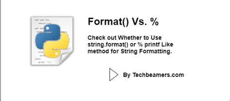 Python String Percent Format