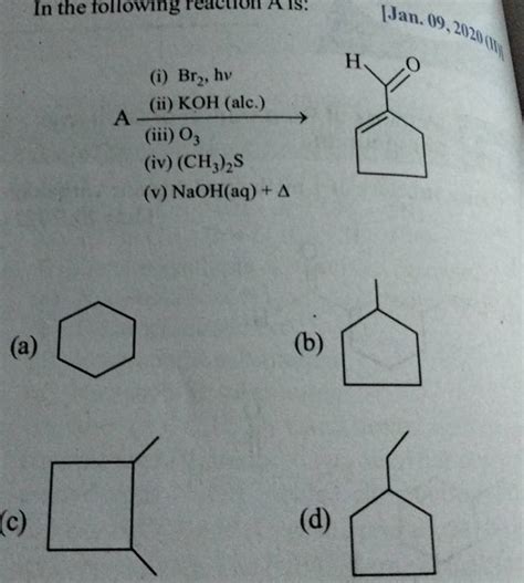Br2 hv iv CH3 2 S v NaOH aq Δ Filo