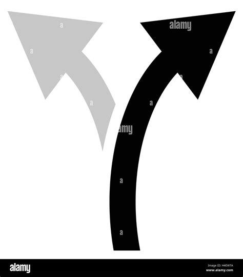 Two Way Arrow Symbol Arrow Icon Curved Arrows Left And Right Stock