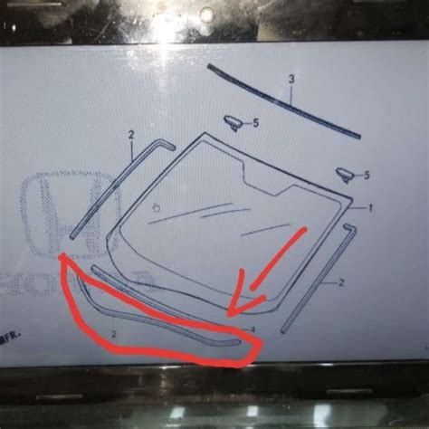 Jual Karet List Kaca Depan Bagian Bawah Dalam Honda Freed CRV RM